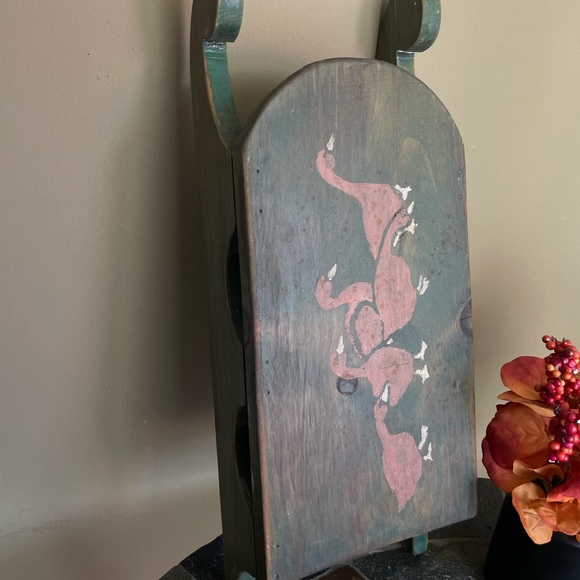 Accents | Vintage Hand Painted Duck Sled Decor | Poshmark